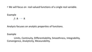 Introduction to mathematical analysis | PPTX