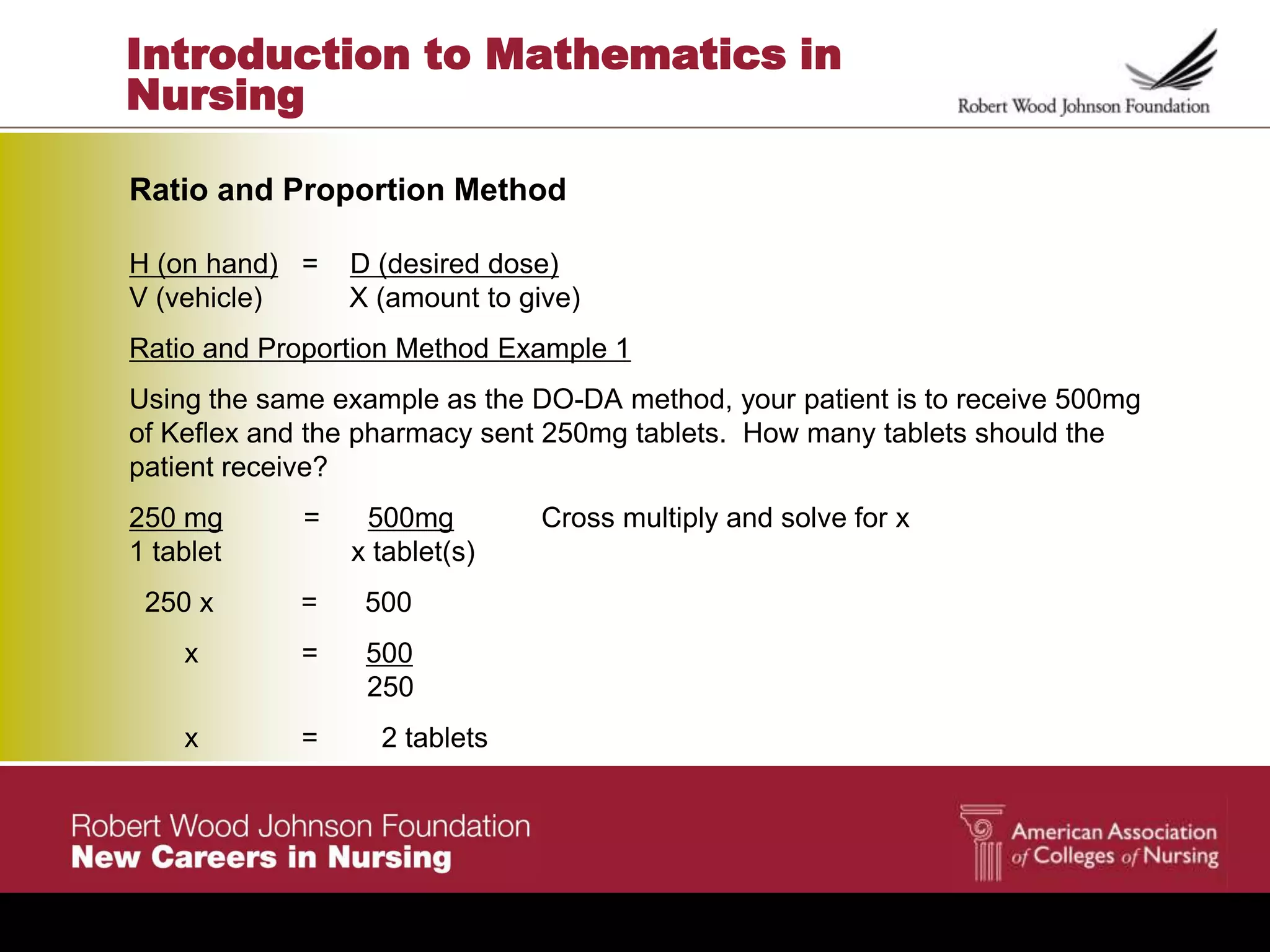 Introduction to mathematics in nursing 2012 | PPTX