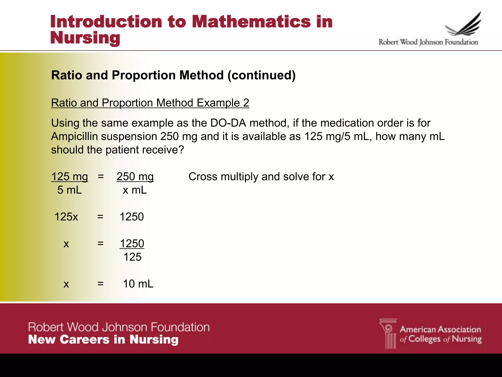 Introduction to mathematics in nursing 2012 | PPTX
