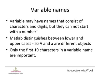 Introduction to matlab | PPT