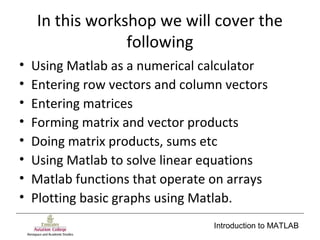 Introduction to matlab | PPT