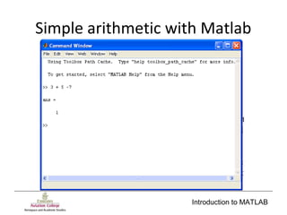 Introduction to matlab | PPT