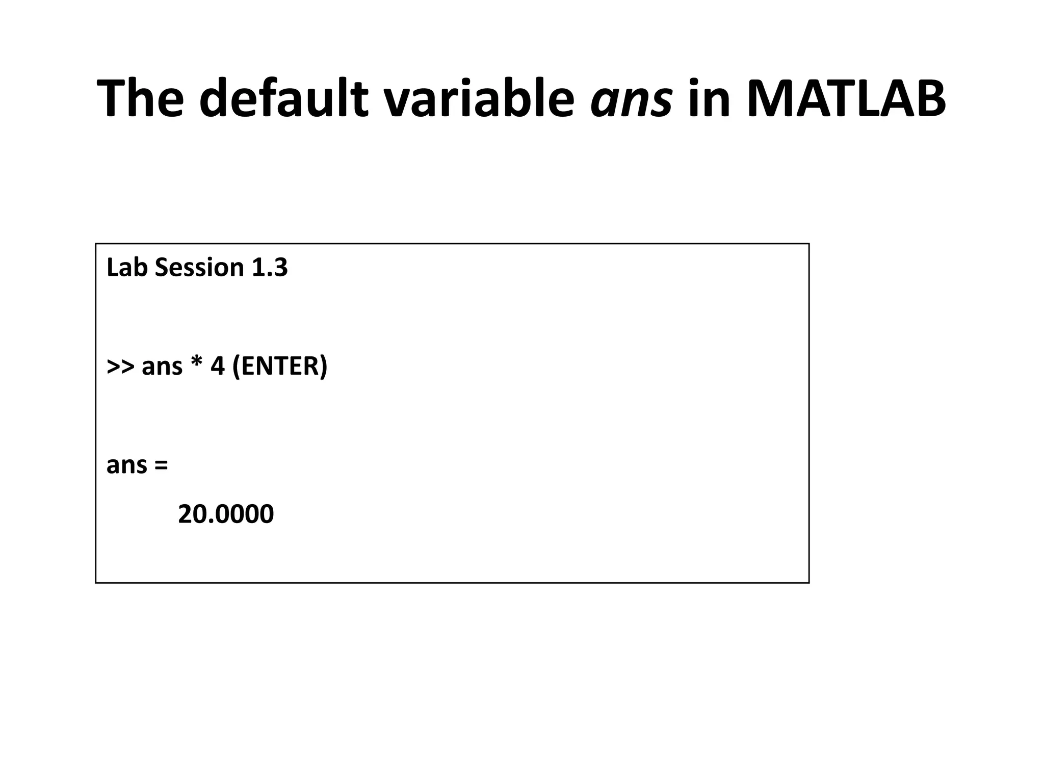 Introduction To Matlab Ppt