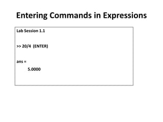 Introduction to matlab | PPTX