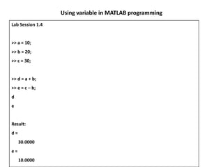 Introduction to matlab | PPTX