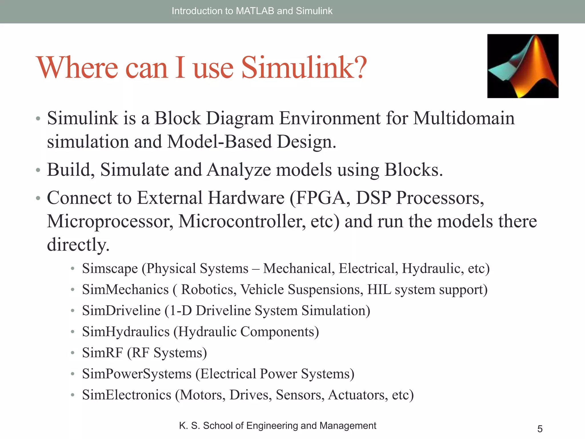 Introduction to MATLAB | PPTX