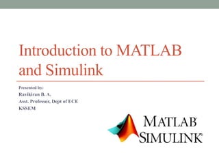 Introduction to MATLAB | PPTX