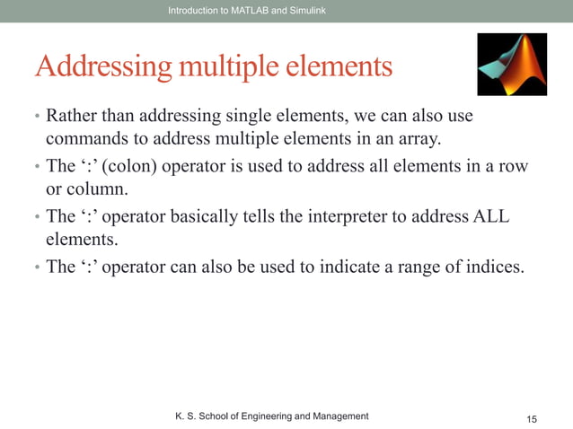 Introduction to MATLAB | PPTX