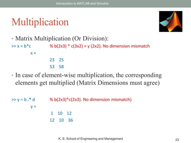 Introduction to MATLAB | PPTX