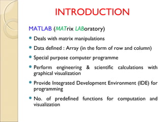 Introduction to matlab | PPT