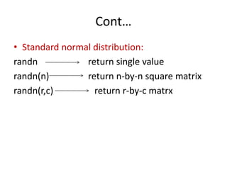 Introduction to matlab | PPTX