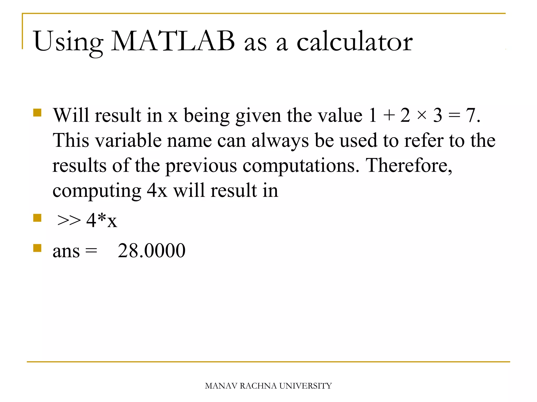 Introduction to Matlab | PPT