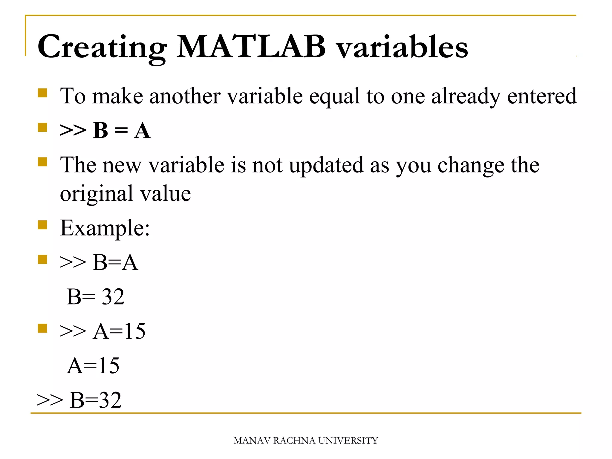 Introduction to Matlab | PPT