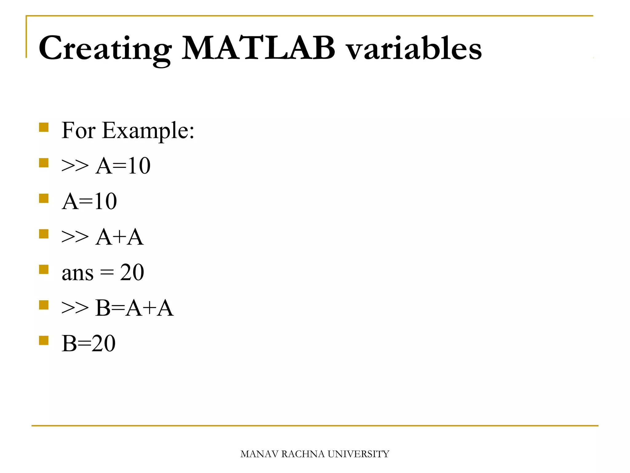 Introduction to Matlab | PPT