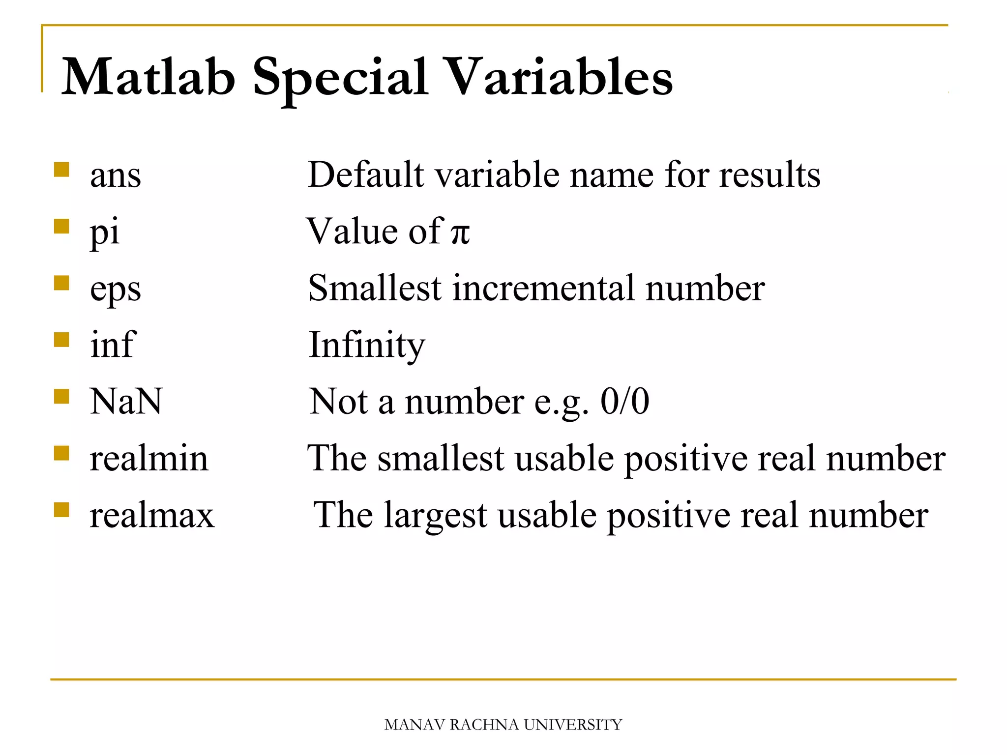 Introduction to Matlab | PPT