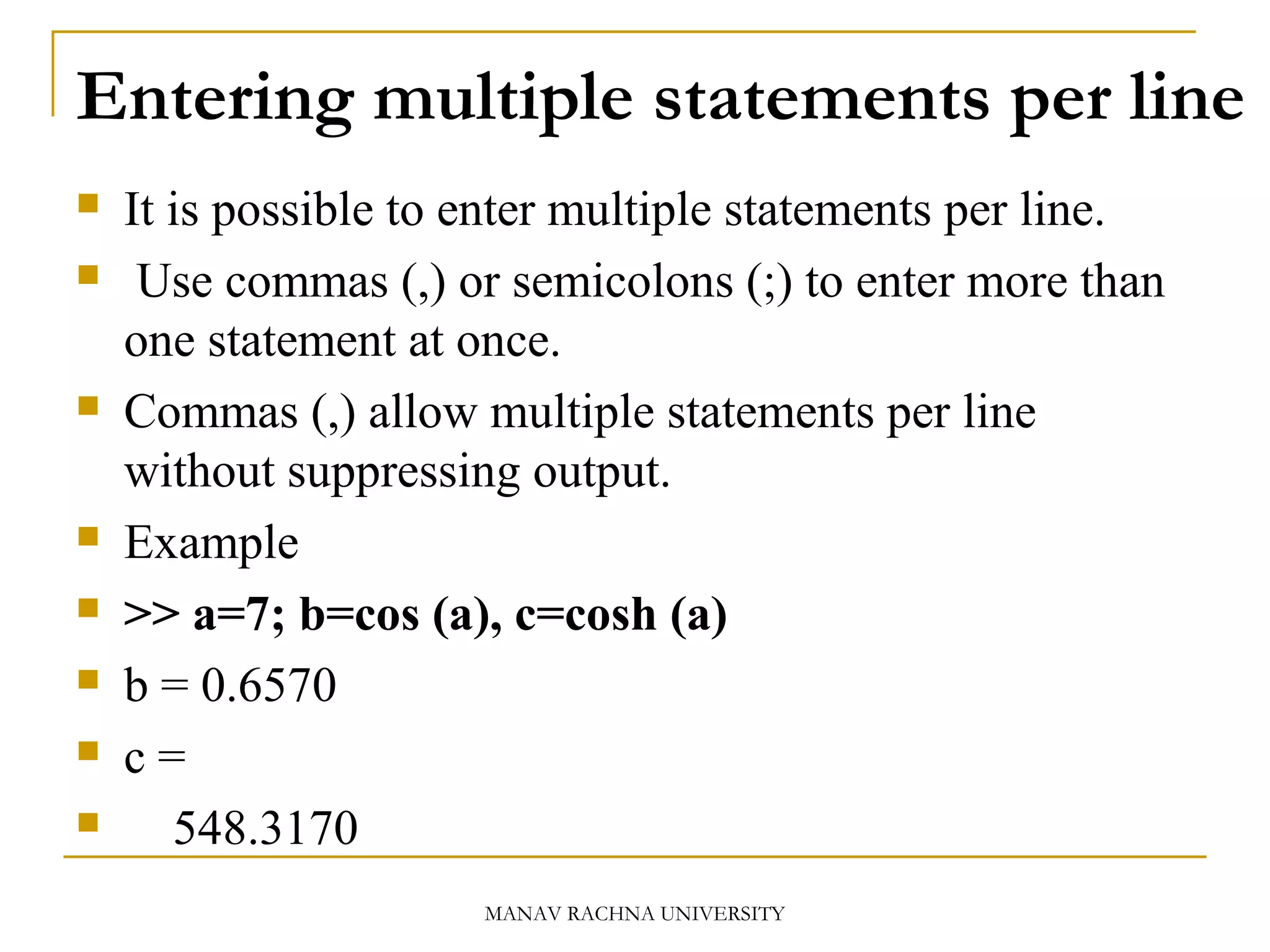 Introduction to Matlab | PPT