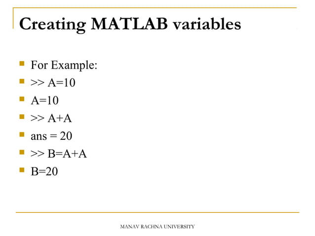 Introduction to Matlab | PPT