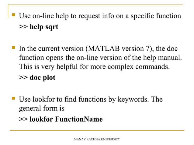 Introduction to Matlab | PPT