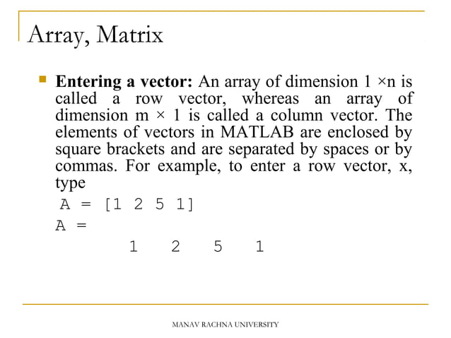 Introduction to Matlab | PPT