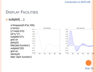 Introduction to matlab | PPTX