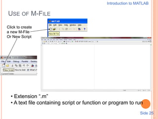 Introduction to matlab | PPTX
