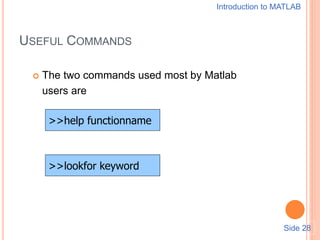 Introduction to matlab | PPTX