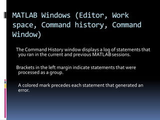 Introduction To MATLAB | PPT