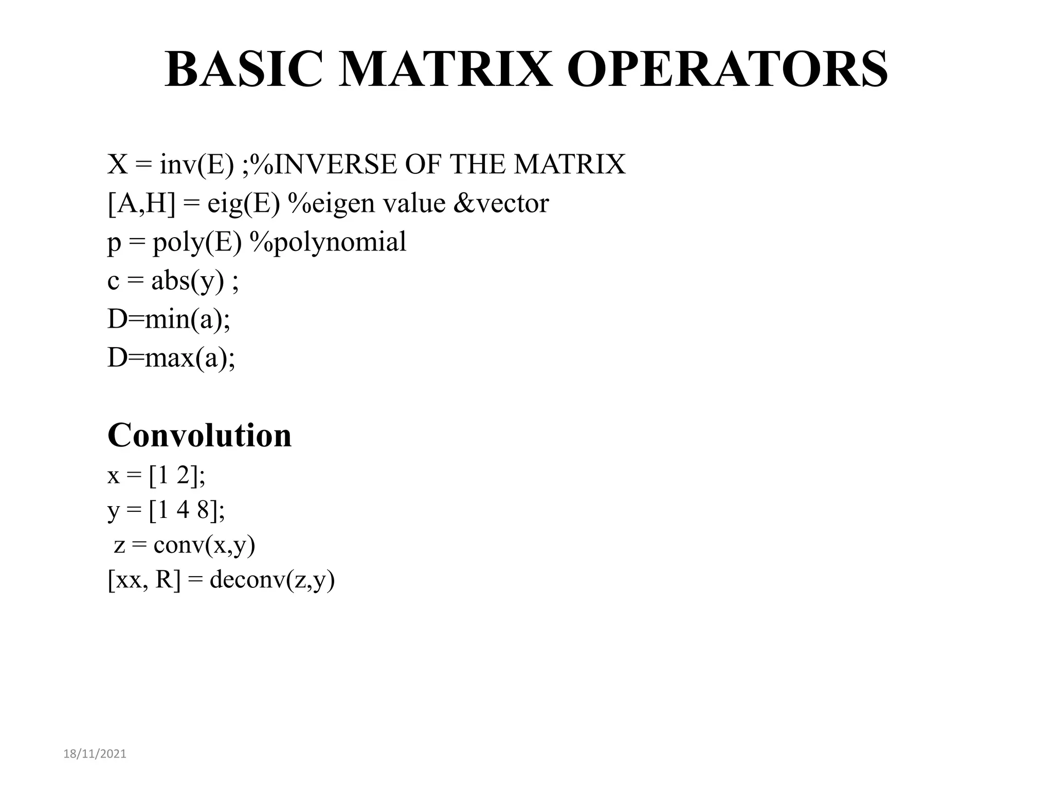 Introduction To Matlab Ppt