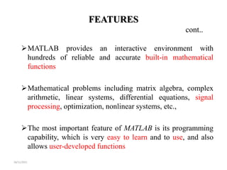 Introduction to MATLAB | PPT