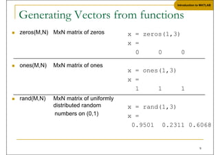 Introduction to Matlab.pdf | Programming Languages | Computing