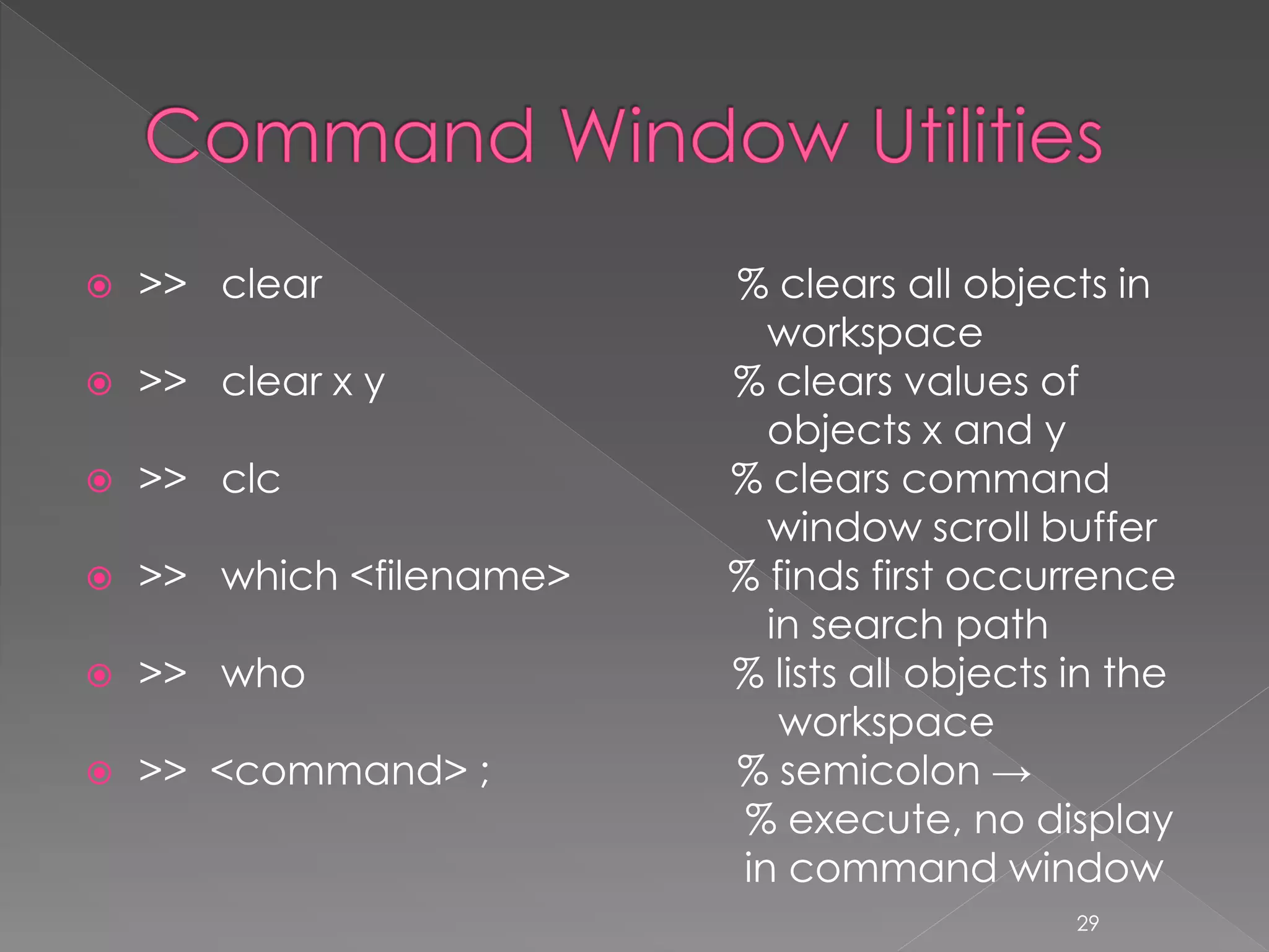 Introduction to matlab lecture 1 of 4 | PPTX