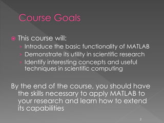Introduction to matlab lecture 1 of 4 | PPTX