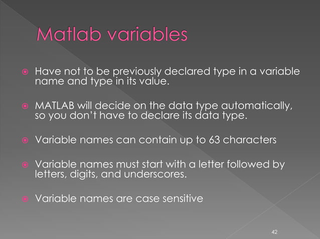 Introduction to matlab lecture 1 of 4 | PPTX