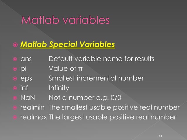 Introduction to matlab lecture 1 of 4 | PPTX