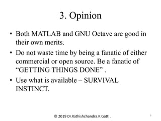 Getting Started with MATLAB and OCTAVE for engineers | PDF