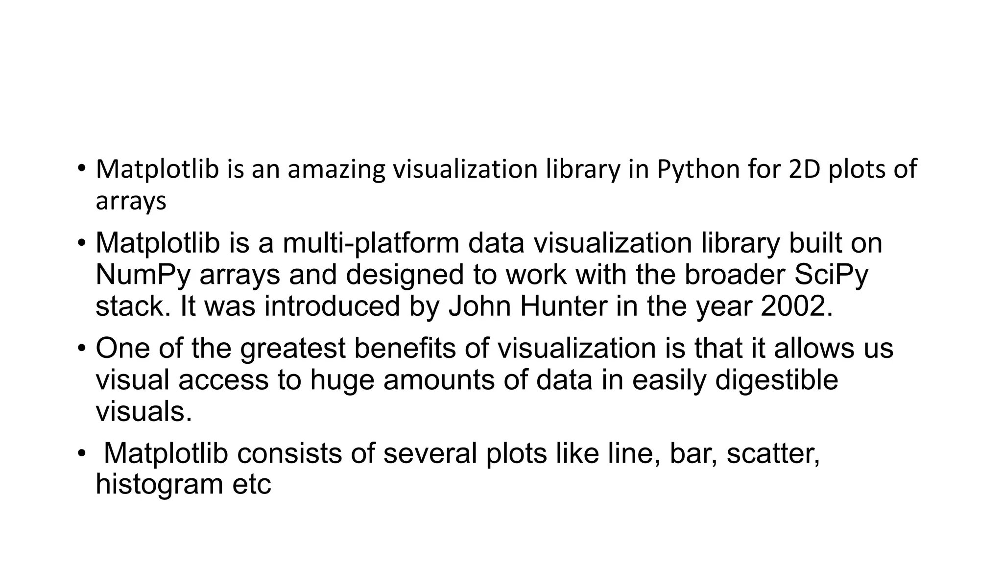 Introduction to matplotlib | PPT