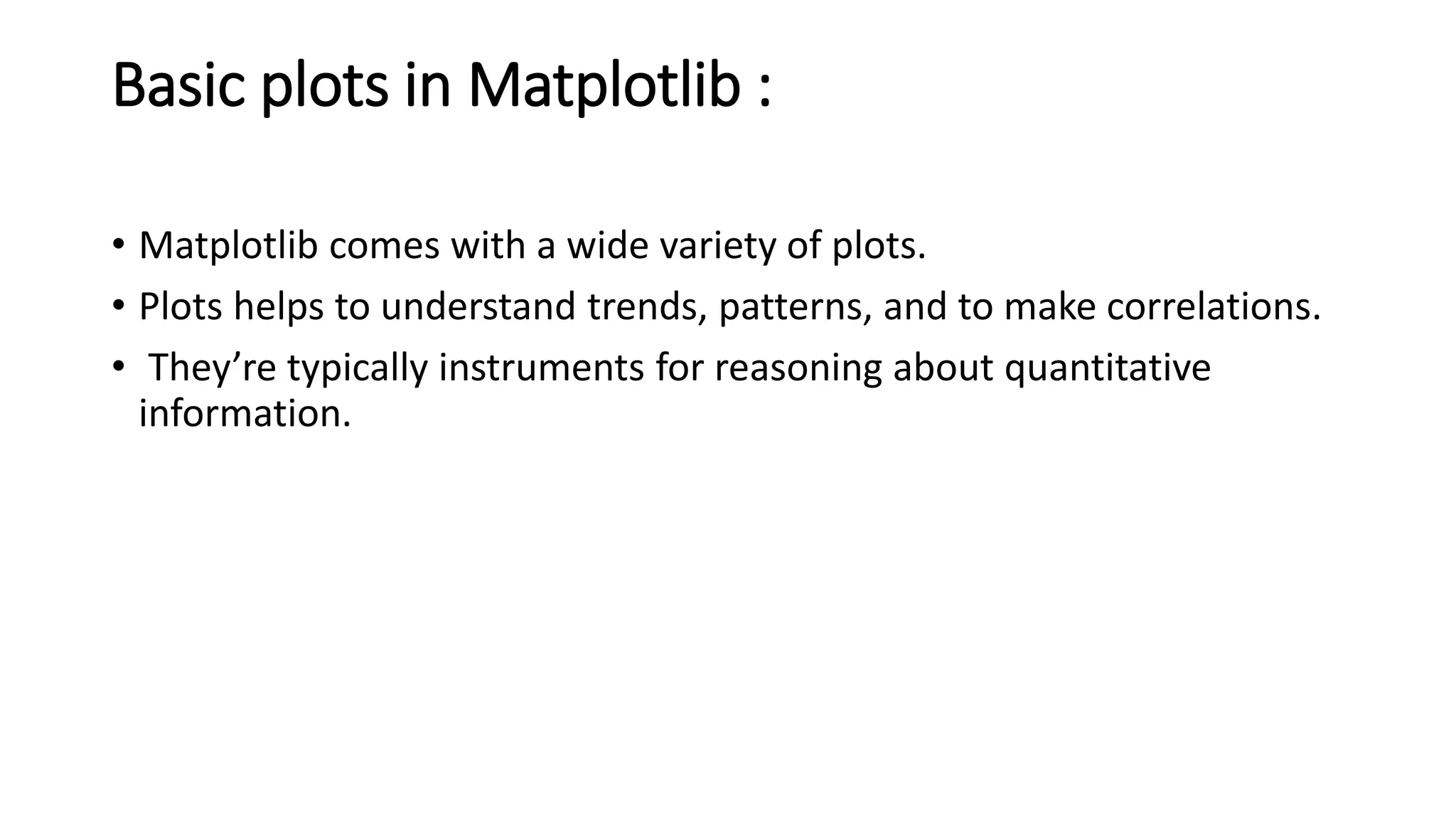 Introduction To Matplotlib Ppt 