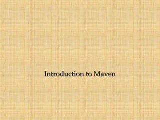 Introduction tomaven | PPT