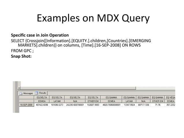 Introduction to mdx query ppt | PPT