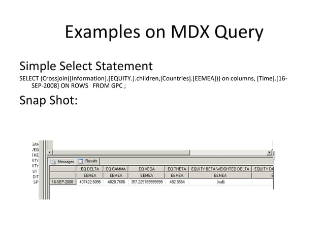 Introduction to mdx query ppt | PPT