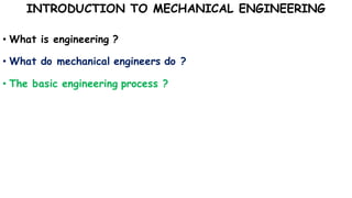Introduction to Mechanical Engineering | PDF