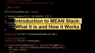Introduction to MEAN Stack What it is and How it Works.pptx
