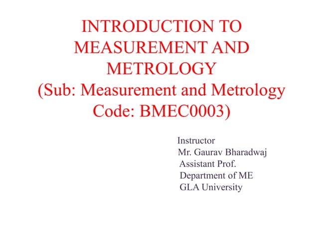 Introduction to measurement | PPTX | Physics | Science