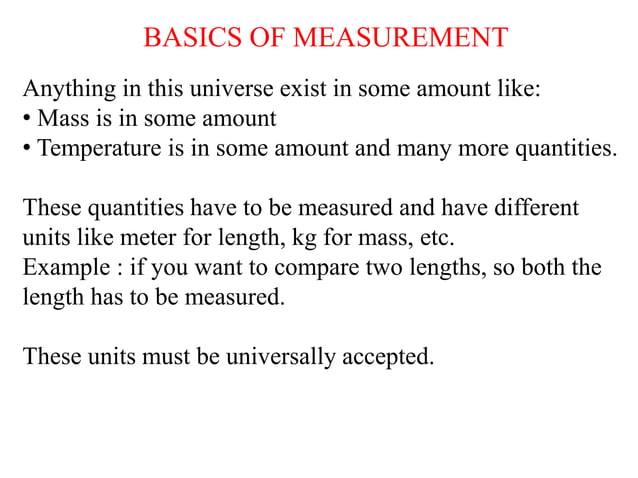 Introduction to measurement | PPTX | Physics | Science