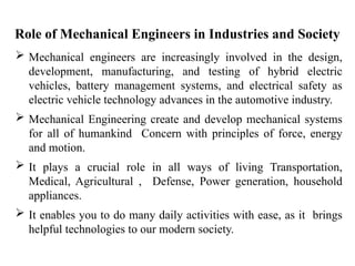 Introduction to Mechanical Engg EME(vtu) | PPTX