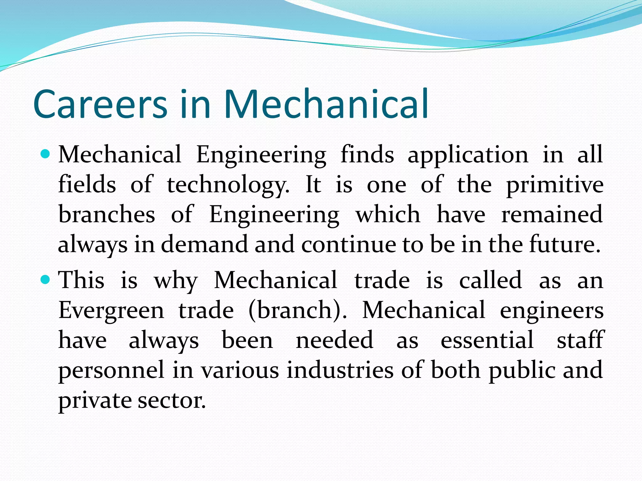 Introduction to mechanical engineering | PPTX