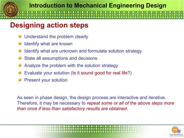 Introduction to Mechanical Engineering Design.ppt | Physics | Science