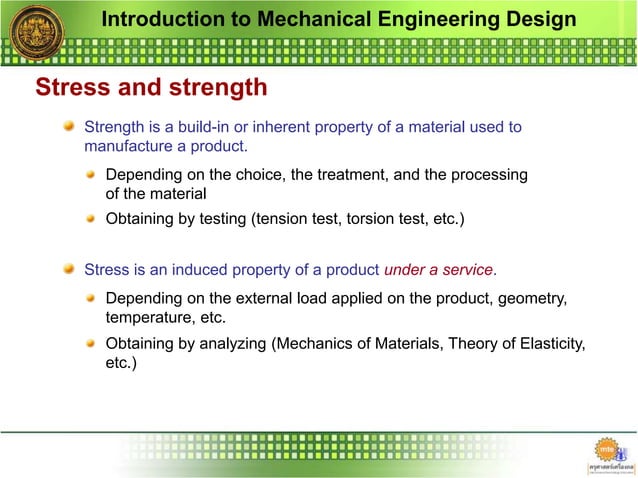 Introduction to Mechanical Engineering Design.ppt | Physics | Science