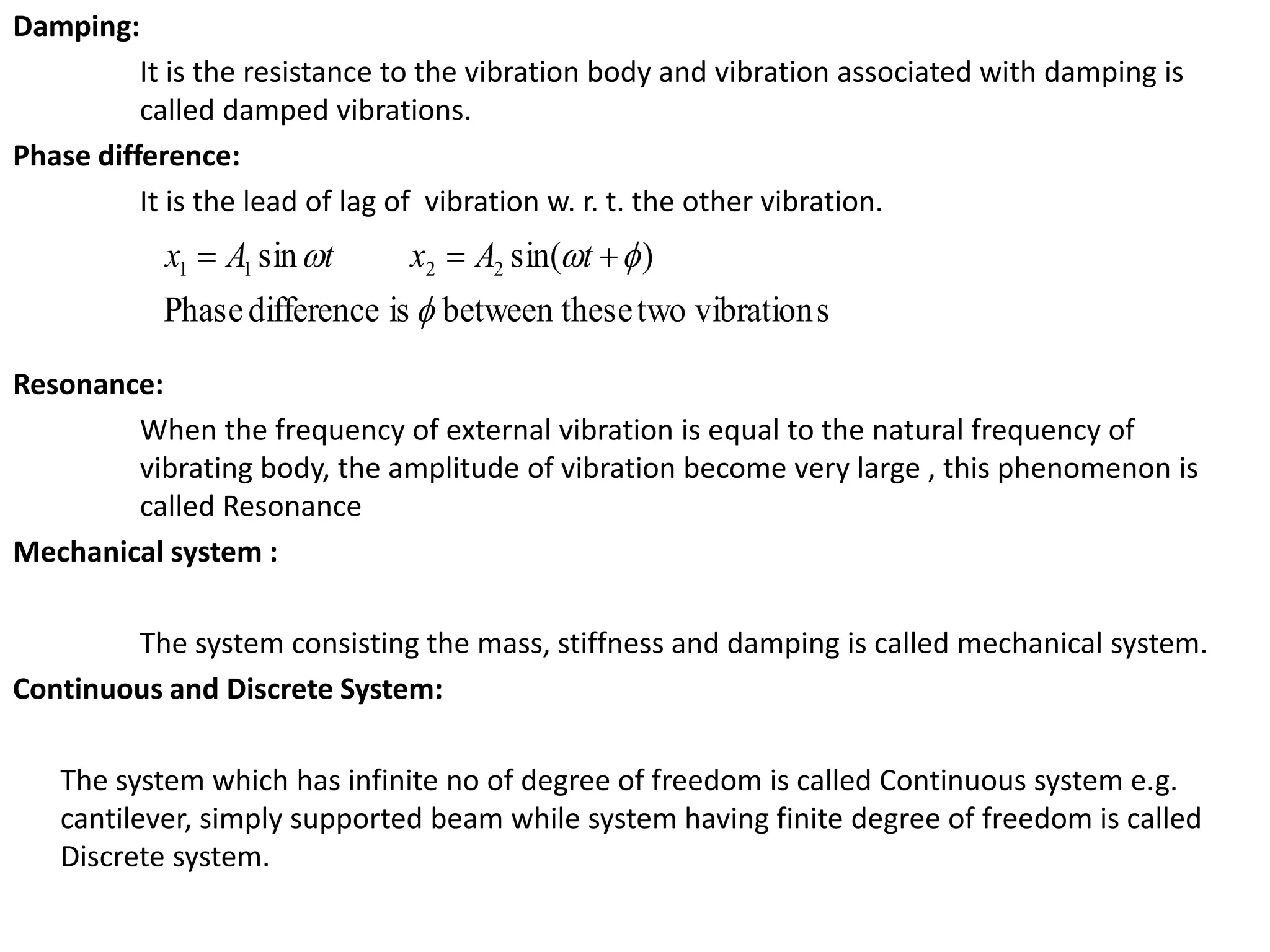 Introduction to mechanical vibration | PPT