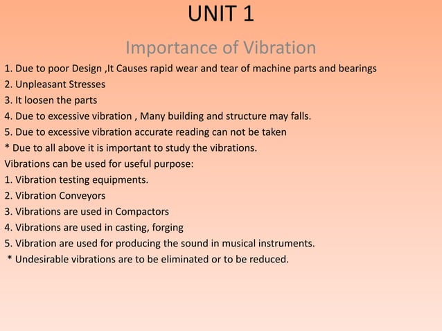 Introduction to mechanical vibration | PPT